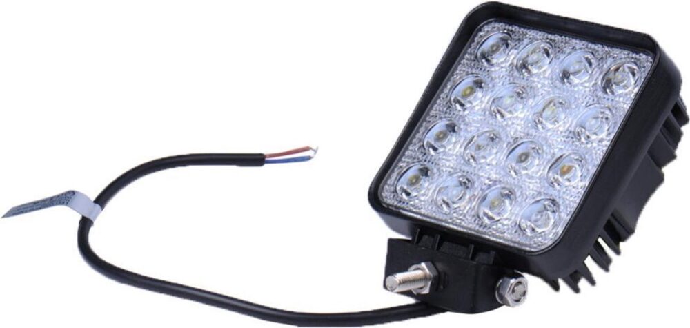 LAPS4816 - LED work lamp 16 LED - 3000 Effective Lumen - Square 10-30V ...