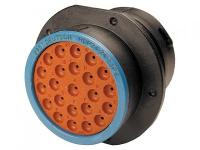 HDP24-24-23PE - Receptacle HDP serie extra thin wall blue ring • MECS